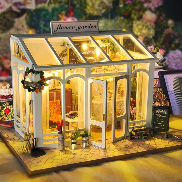 diy handmade cabin mini cake shop small house assembled miniature scene ...