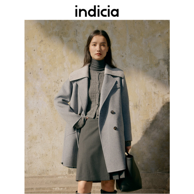 indicia mark mall same style winter stitching color sheep wool woolen ...