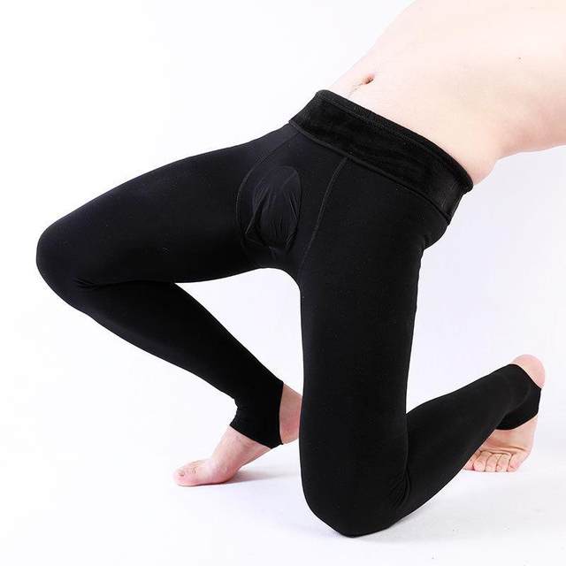 Men's autumn and winter velvet thickened warm stockings leggings jj set ...