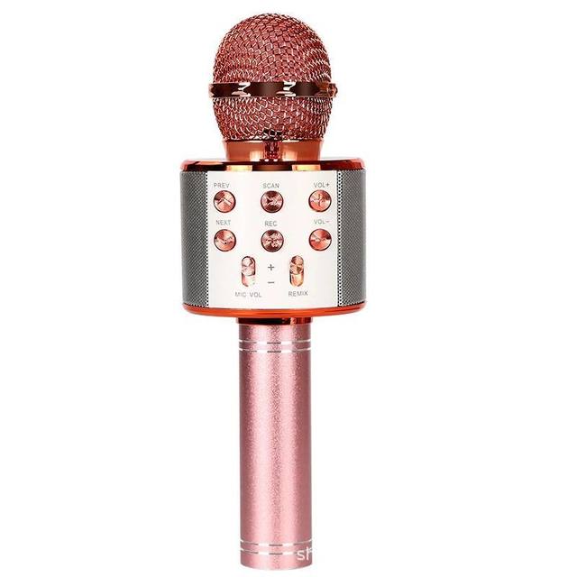 WS858 Bluetooth microphone mobile phone karaoke wireless microphone home audio integrated WS858L ...