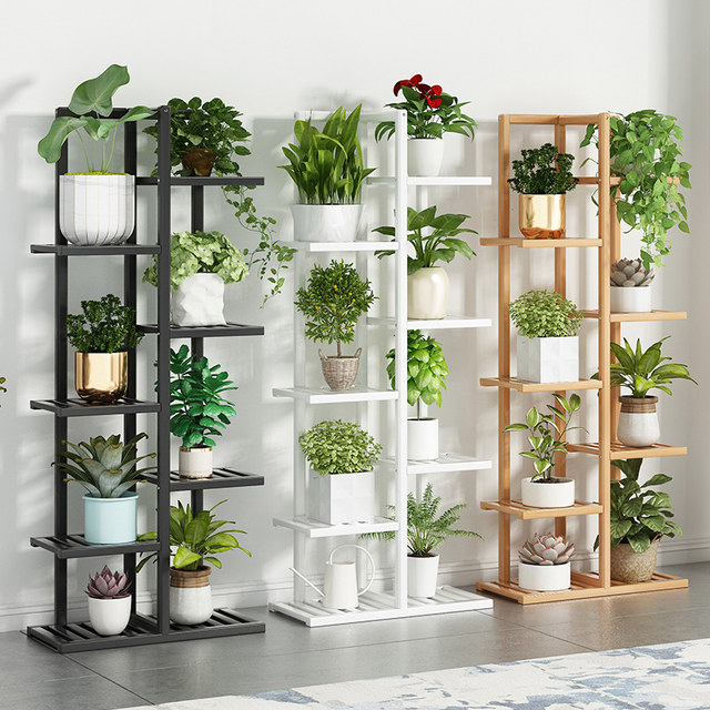 European living room flower rack interior rack multi-layer floor ...
