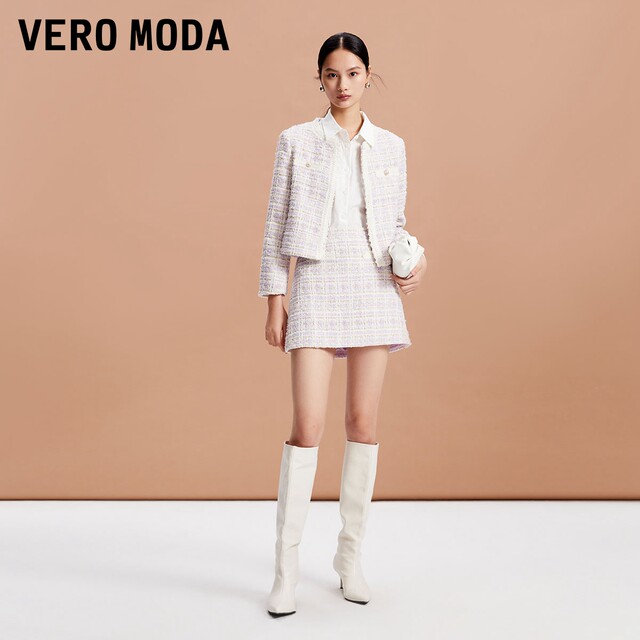 Veromoda Ole Half Skirt 2024 Spring and Autumn New Elegant Sweet Sweet Fragrance