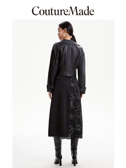 Vero Moda Ole skirt autumn and winter new elegant temperament printed high waist pleated skirt ...