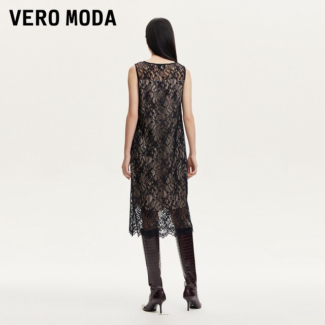VEROMODA Ora dress 2024 Autumn new style without sleeve -free round neck temperament elegant ...