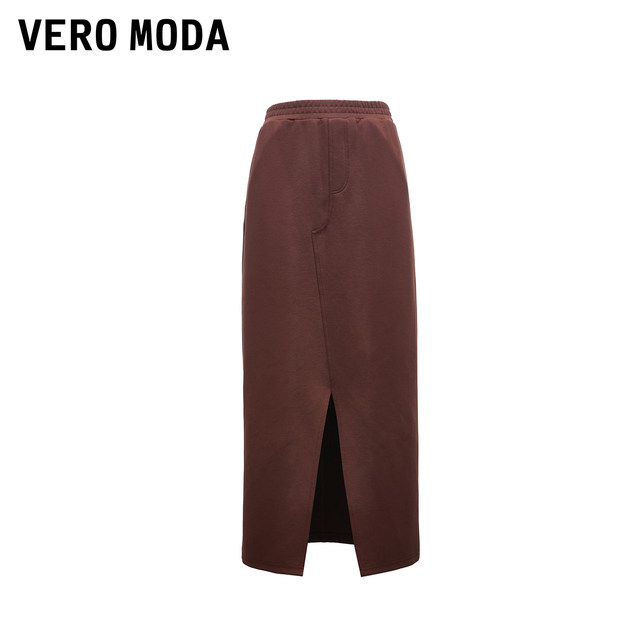 Veromoda Ole Half Skirt 2024 Autumn and Winter New Leisure Sports Vientiane Skirt Plasma Simple Long
