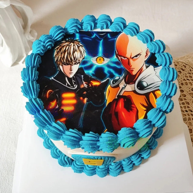 New One Punch Man Birthday Cake Anime Saitama Teacher Cake Children Boy ...