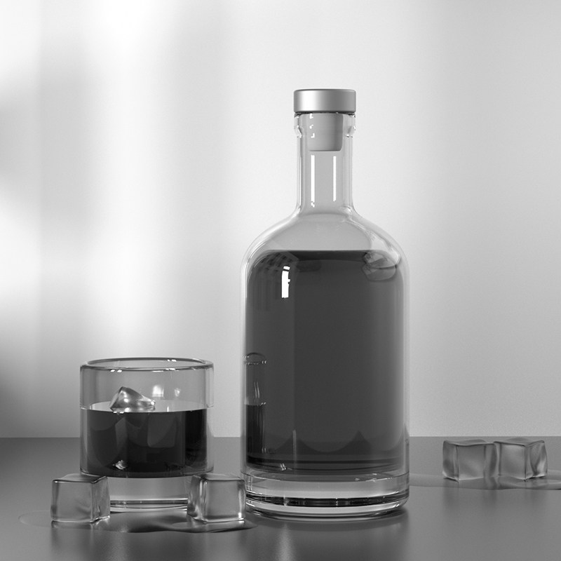 Glass Wine Bottle - Small Sealed Container - High-End Transparent Glass ...