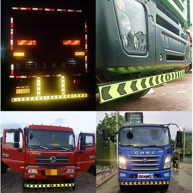 Arrow-guided reflective stickers truck bumper anti-collision strips ...