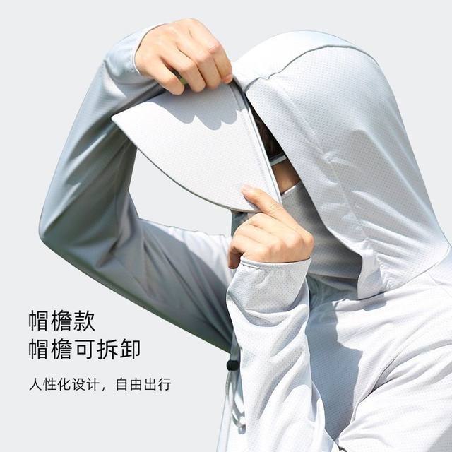 Summer lightweight sun protection clothing for men large size ice silk ...