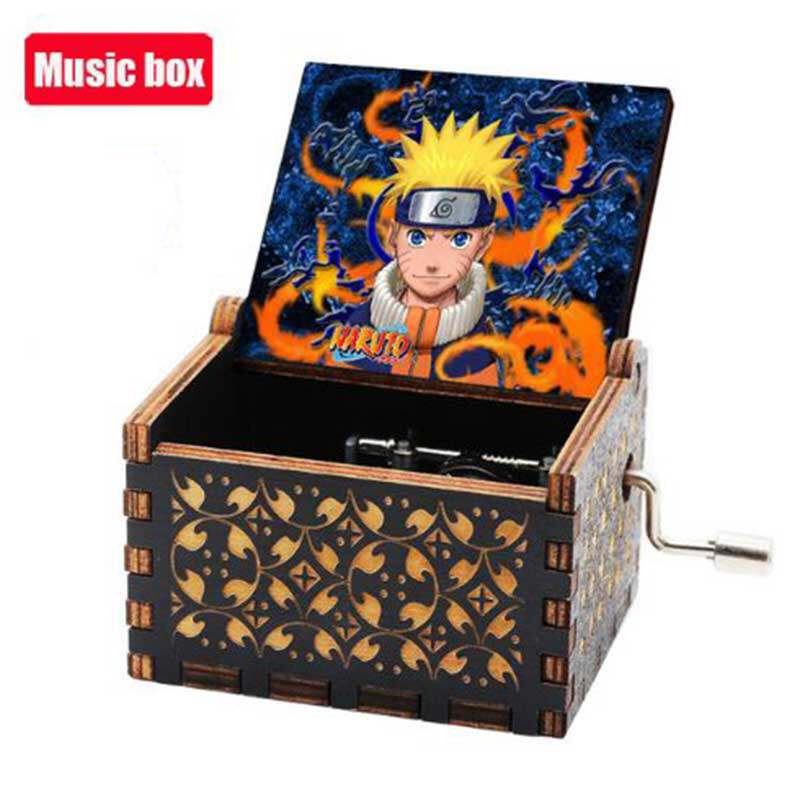 Naruto Music Box - One Piece Bluebird Theme - Wooden Hand-Crank Clockwork