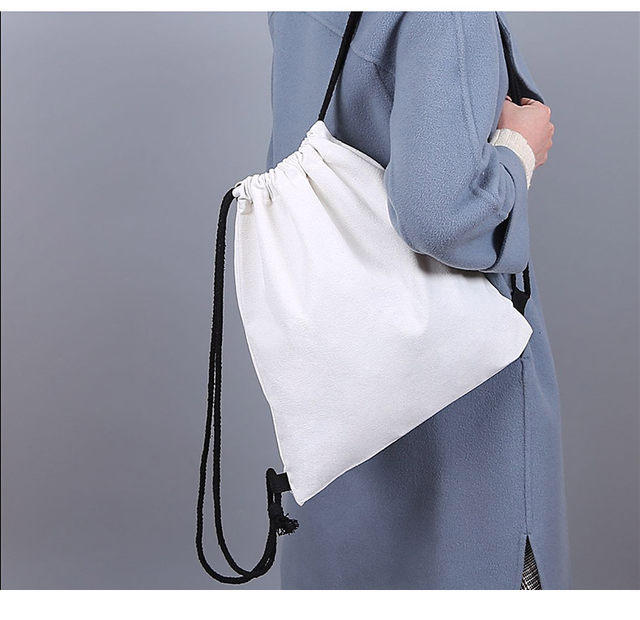 Canvas Backpack Customized LOGO Drawstring Backpack Cotton Bag ...