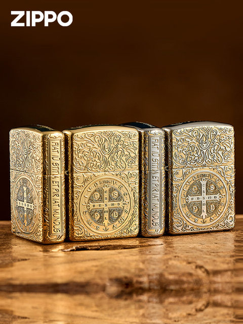 Lighter zippo genuine pure copper thickened armor Constantine three-dimensional deep carving men ...
