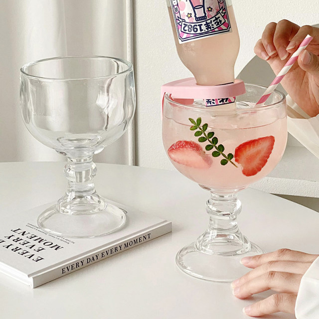 Tall snap cup home summer creative personality glass cocktail sparkling ...