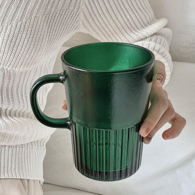 Emerald Middle Glass INS wind niche designer model Mark Cup home female ...