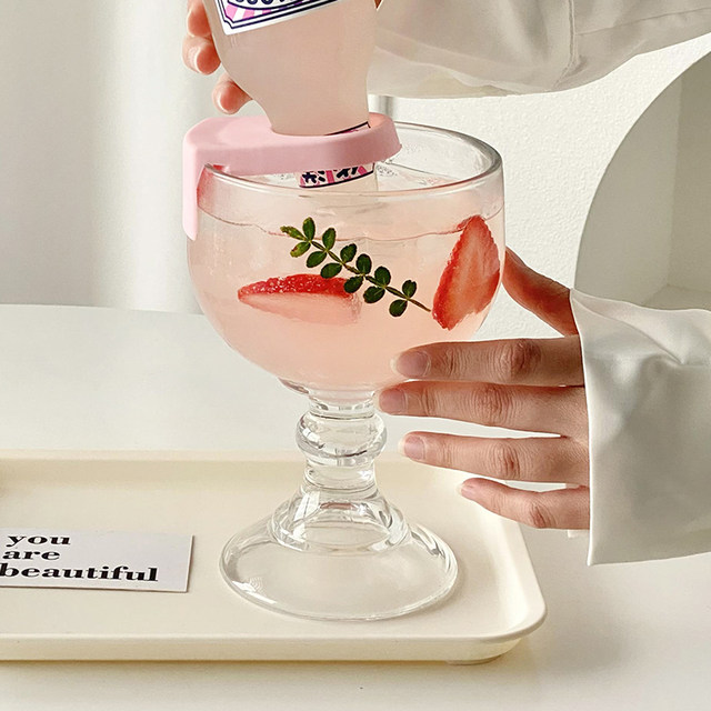 Tall snap cup home summer creative personality glass cocktail sparkling ...