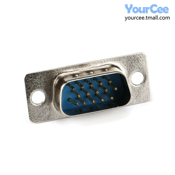 VGA Plug Wire Welding Three-Row 15-Pin Connector Set - DB15 Male Female ...