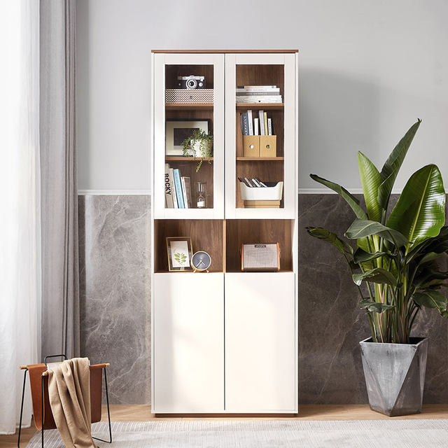 Lin's modern minimalist bookcase bedroom study bookcase two storage ...