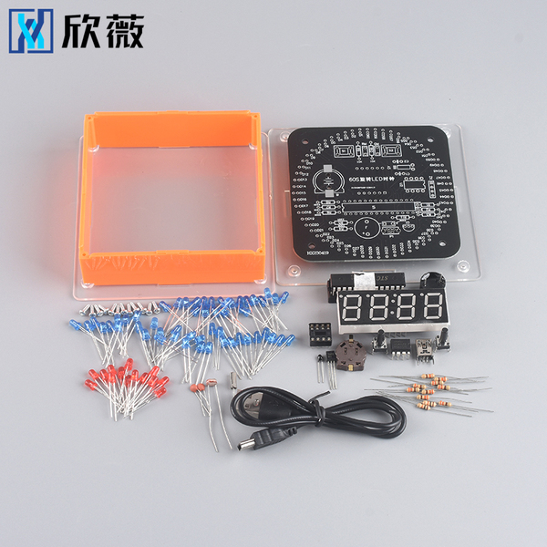Digital Electronic Clock Kit - Microcontroller Training, LED Water Lamp ...