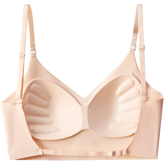 Large backless hanging neck bra with no trace outside the enlarged ...