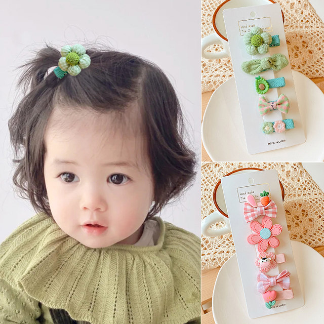 Baby hair clips baby girl does not hurt her hair cute super cute baby ...