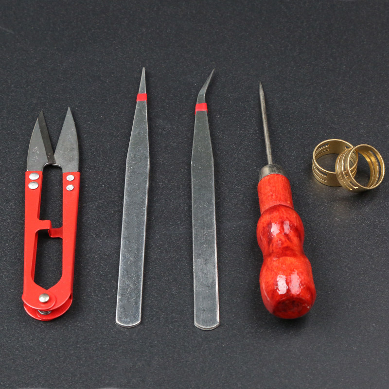 DIY Hand Tools Crochet Leads Scissors Awl Tweezers Handmade Materials ...