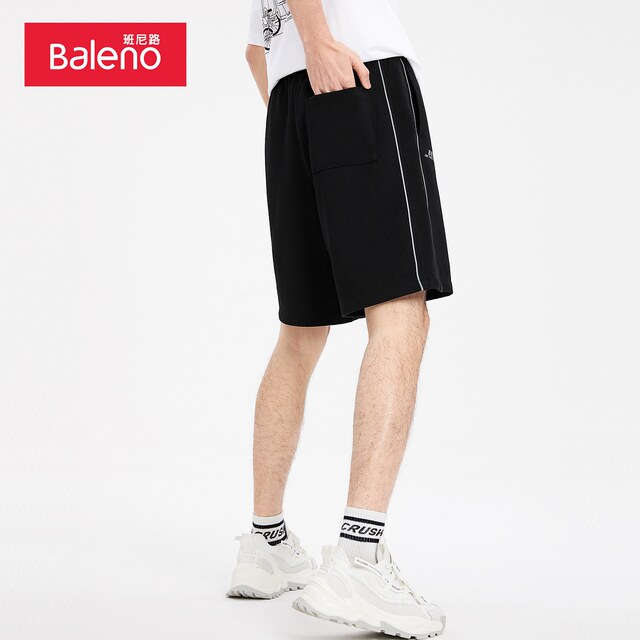 Baleno men's hemmed printed knitted shorts summer new simple casual ...