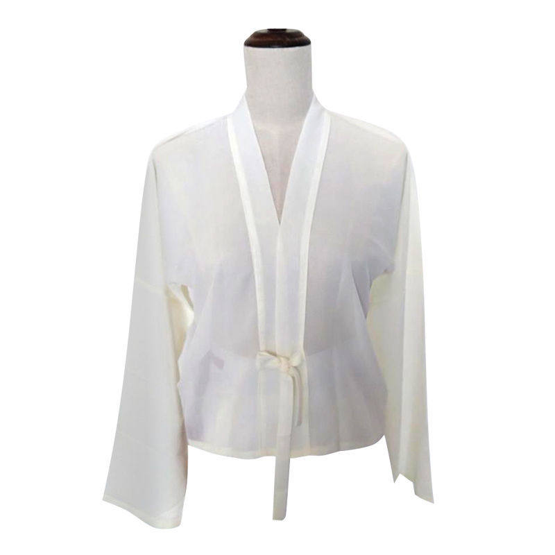 Hanfu inner bottom coat traditional white cotton daily pajamas chest ...