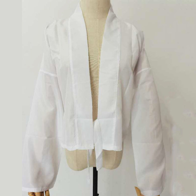 Hanfu inner bottom coat traditional white cotton daily pajamas chest ...