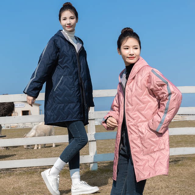 Fashionable velvet warm and thickened apron waterproof coverall long ...