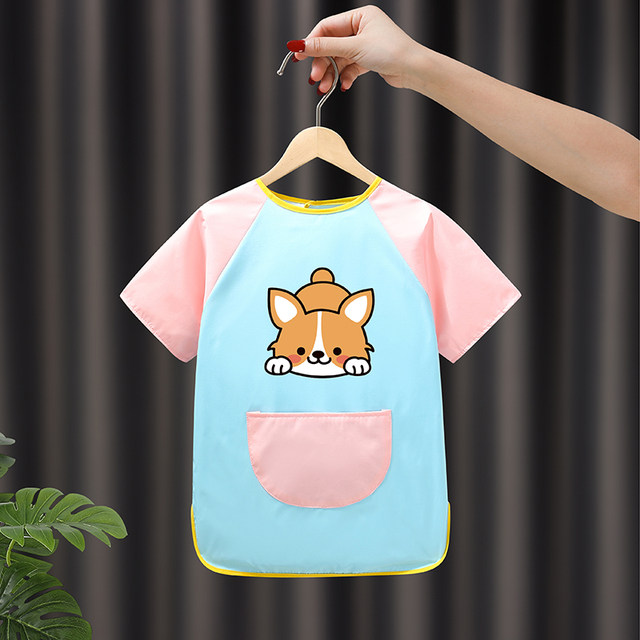 Children's painting waterproof smock kindergarten painting reverse ...