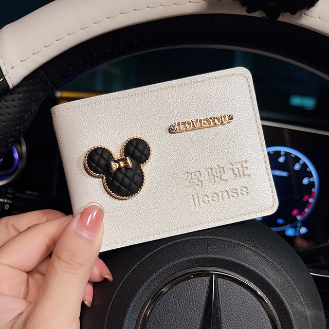 Cute motor vehicle driver's license leather case cartoon net red driver ...