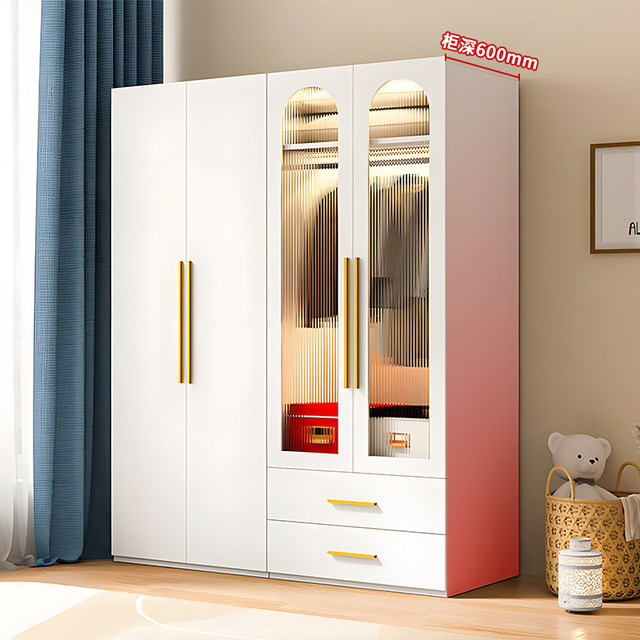 Steel iron wardrobe modern simple home bedroom combination large ...