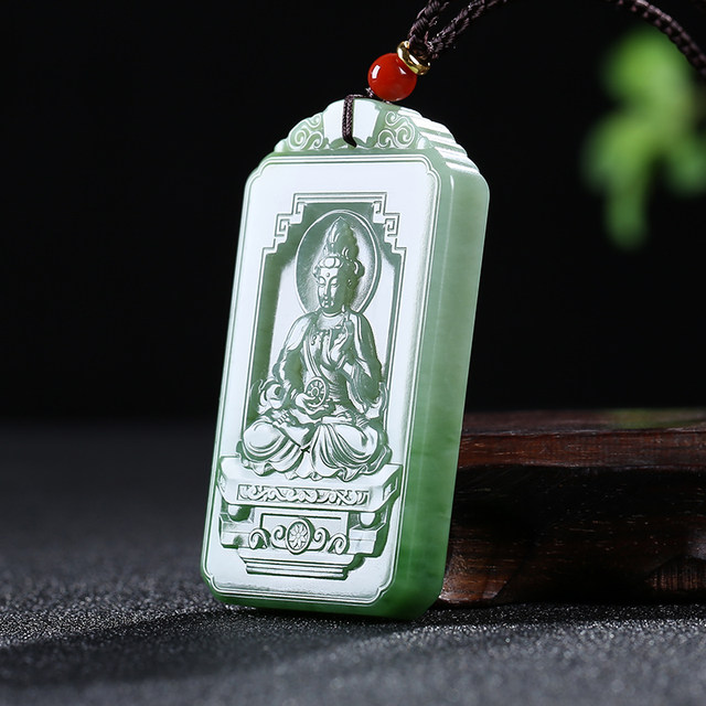 [Cihang Pudu] Russian old pit material jasper and field jade lotus ...