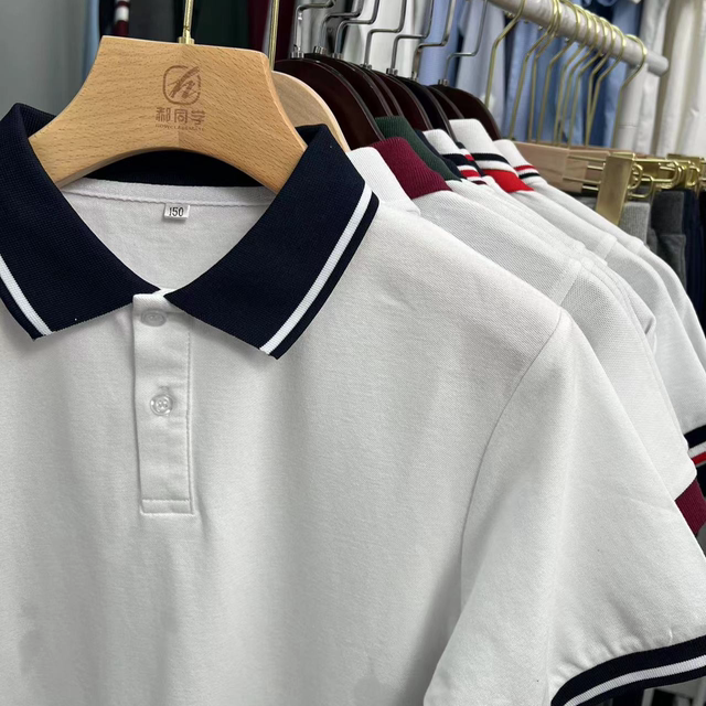 Primary school uniform POLO shirt summer children's short-sleeved t ...