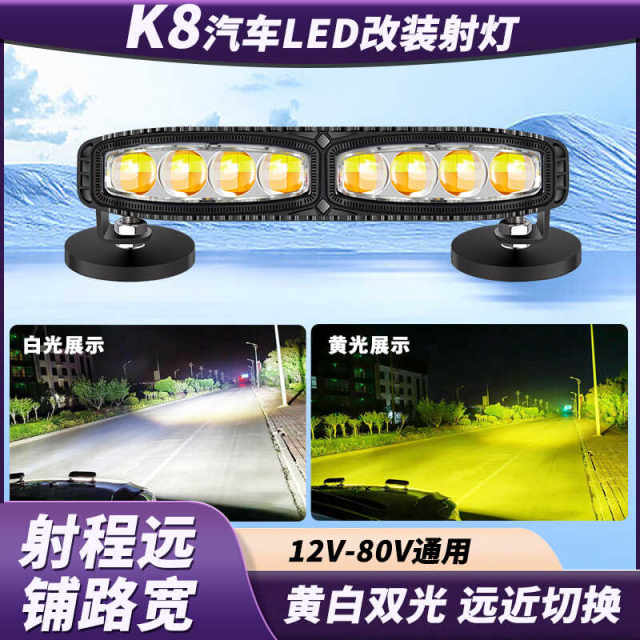 Eight-bead lens LED spotlight, laser cannon, strong light, external ...