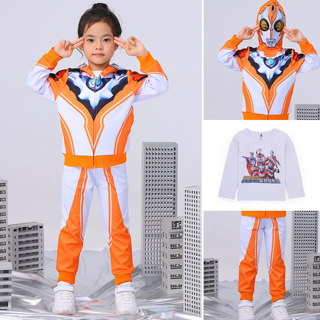 Ultraman clothes boys spring and autumn clothing Sai Luo coat trousers ...
