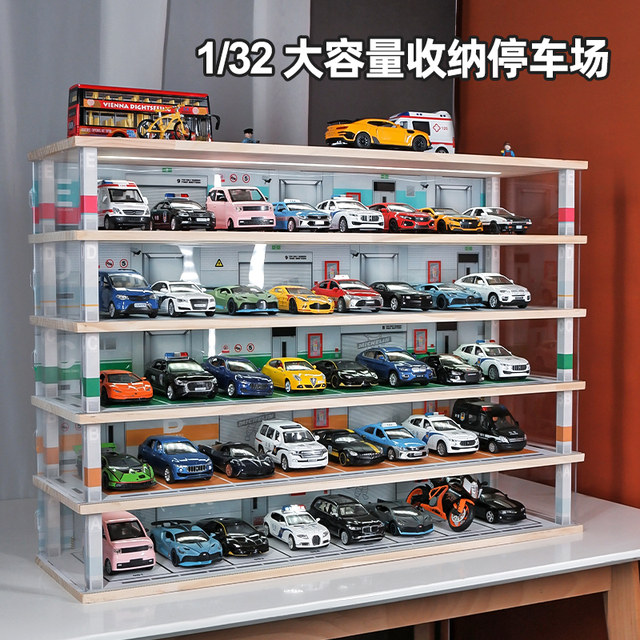 1:32 alloy car toy storage rack parking lot storage artifact garage ...