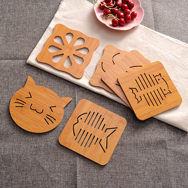 Household insulation mat set dining table cartoon anti-scalding mat ...