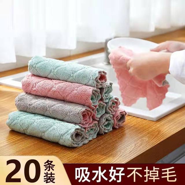 Coral velvet rag, scouring pad, kitchen special dishwashing artifact ...