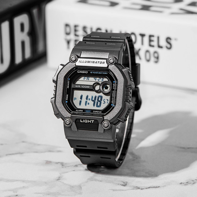 Casio watch men's retro small square tennis sports waterproof digital ...