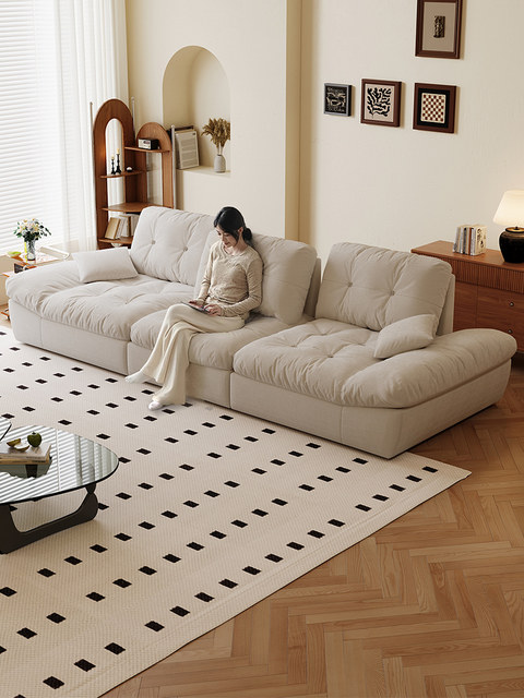 Tao Yiyunduo sofa adjustable backrest ultra-deep sitting wide French ...