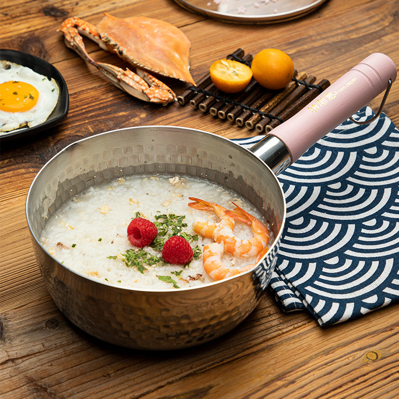 Olla plana para nieve de estilo japonés kanda, olla para leche de acero ...