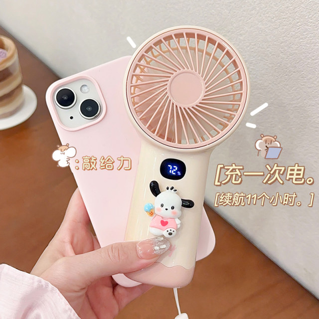 Cute handheld small fan portable small mini silent office desk student ...