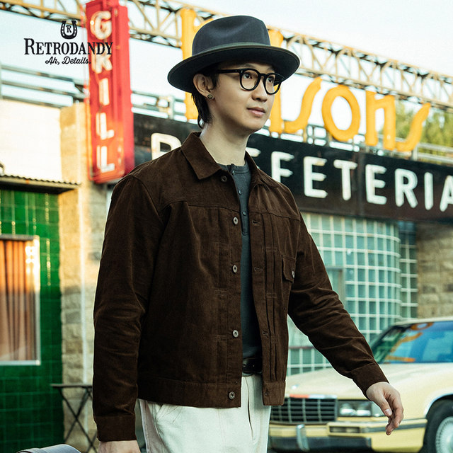 RETRODANDY Ami Kaji American retro classic hunting jacket corduroy work jacket men