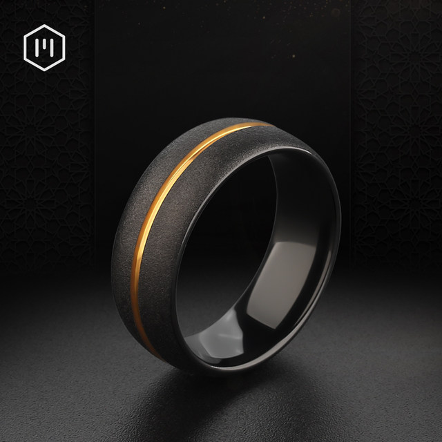 MOKANI tungsten gold index in the middle finger men's medium finger ...