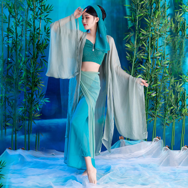 Classical dance practice clothing female green snake white snake dance ...