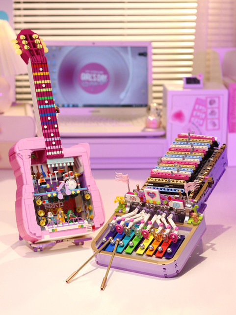 Music box piano building blocks assembly toys difficult small particles ...