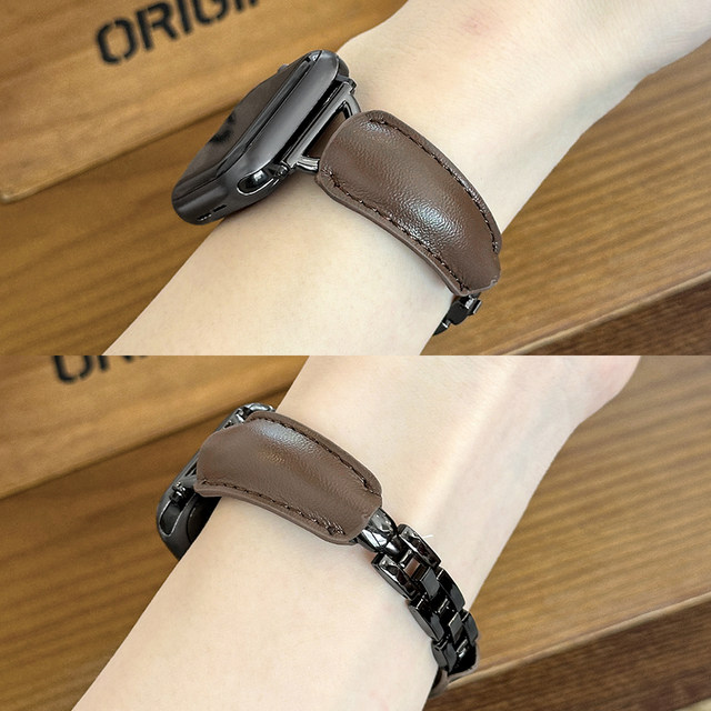Suitable for iWatch second-hand bracelet style leather strap S10/9 ...