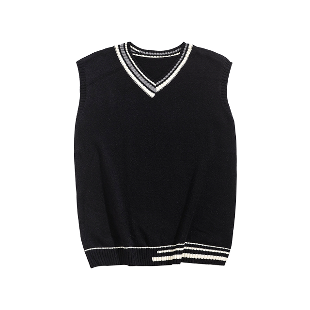 MEMZ tide brand INS Japanese simplicity solid color, shoulder knit the ...