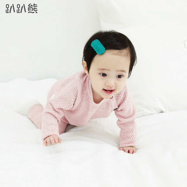Baby set Spring and Autumn two -piece set of female baby sweater, warm ...
